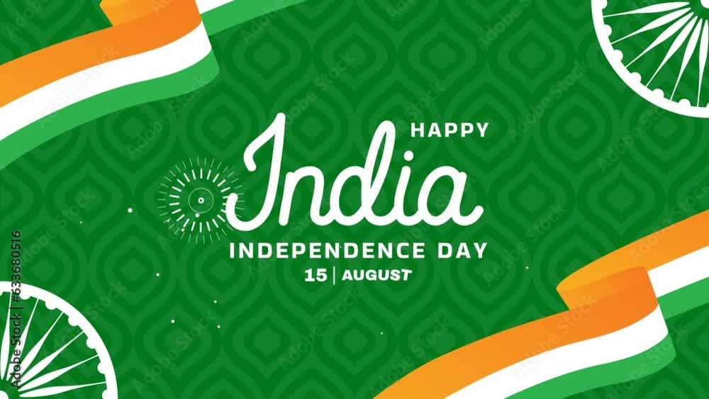 Happy Independence Day India Animation 2023 with ink effects. Perfect ...