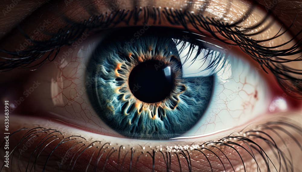 Lens of a camera that transforms into an eye capturing the beauty of ...