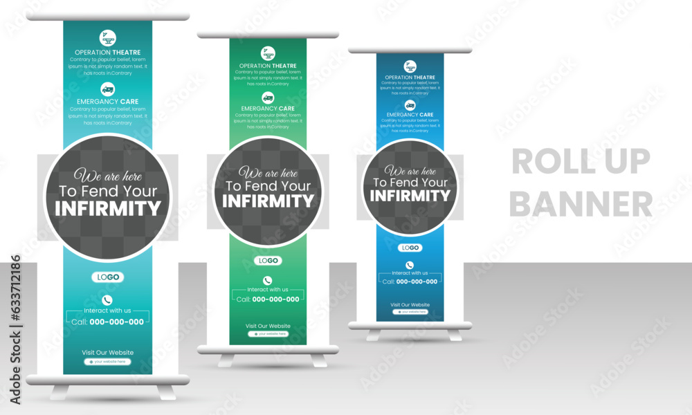 Pull up Medical and healthcare banner design, signage x -banner ...
