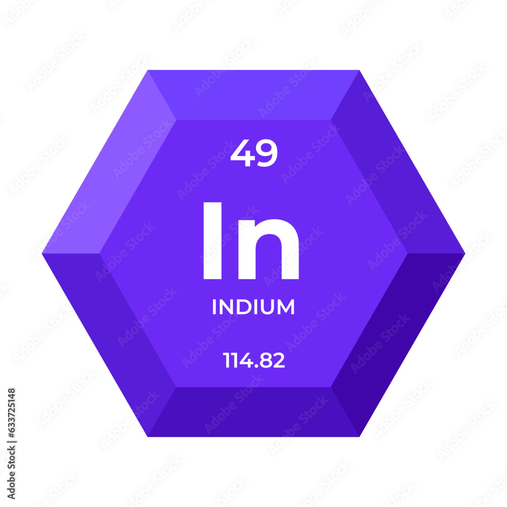 Indium is chemical element number 49 of the Post Transition Metal group ...
