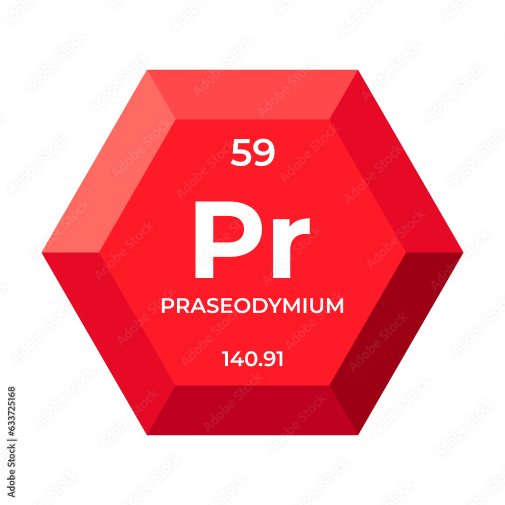 Praseodymium is chemical element number 59 of the Lanthanide group ...