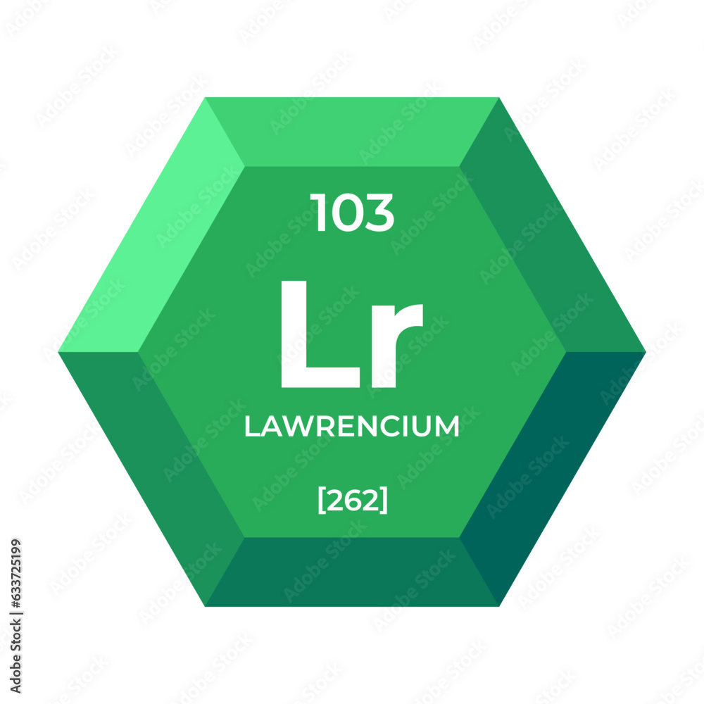 Lawrencium is chemical element number 103 of the Actinide group. Icon ...