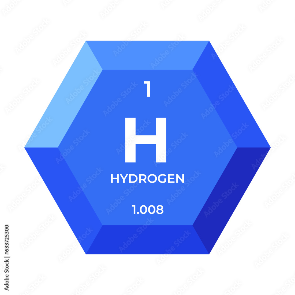 Hydrogen is chemical element number 1 of the nonmetal group. Icon of ...