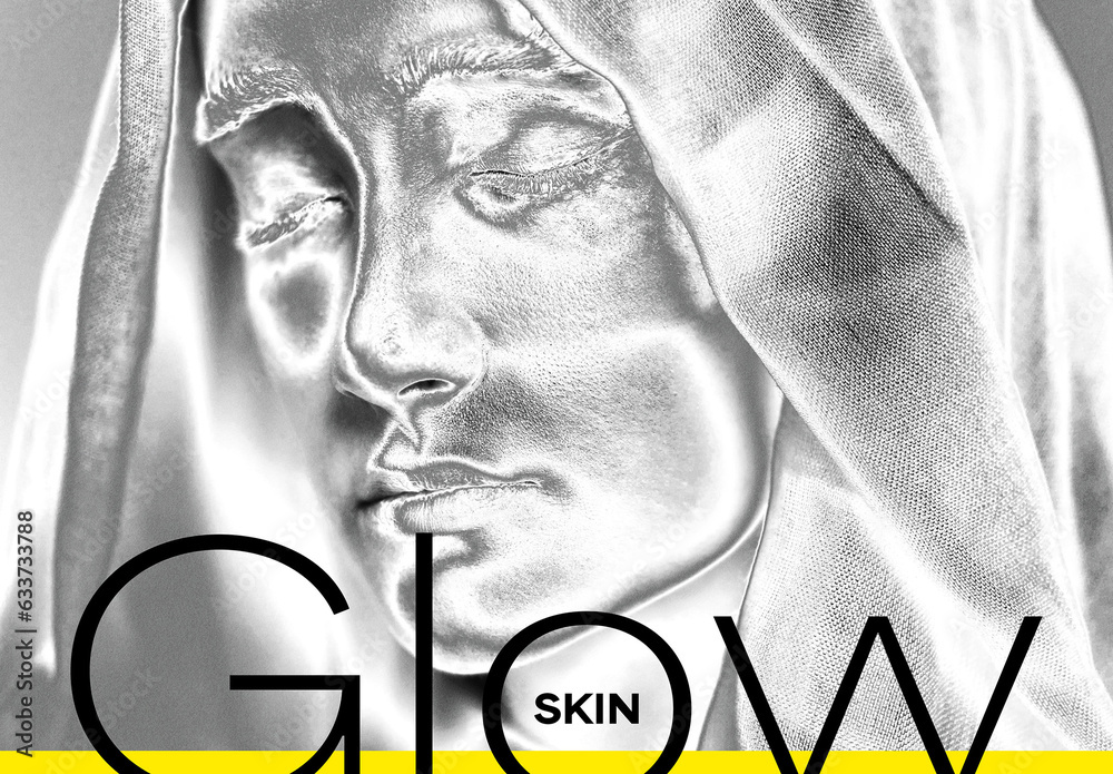 Glow Skin Photo Effect Mockup Stock Template | Adobe Stock
