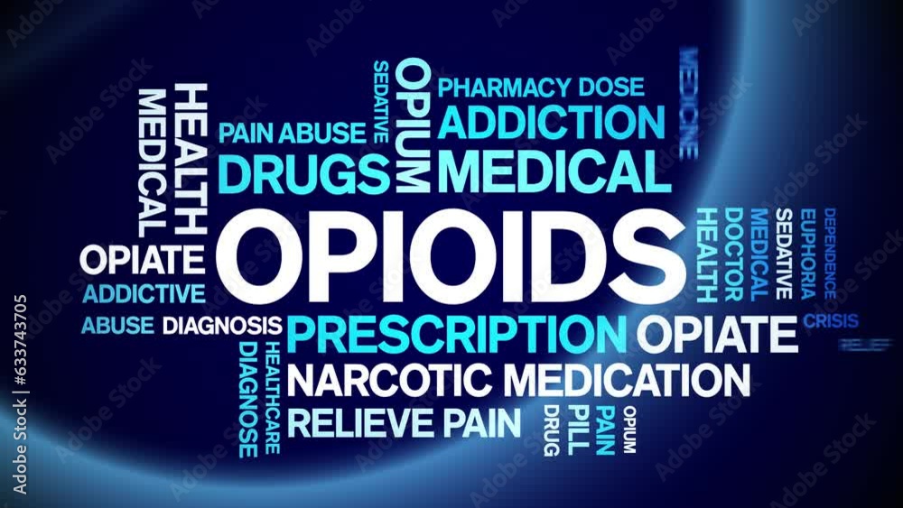 Opioids animated tag word cloud;text design animation kinetic ...