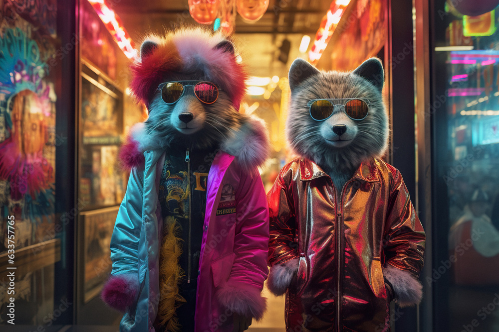 In the future, every day is Halloween. People in eccentric cyber ...