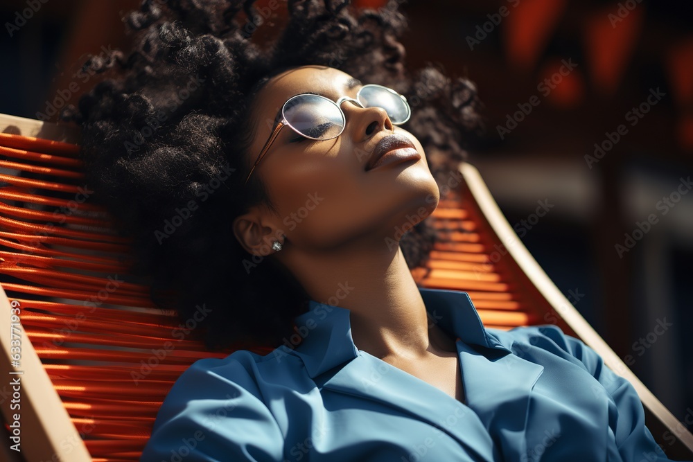 Woman Embracing Bold Curves in Candid Shot. Pop Colorism and Sleepycore ...