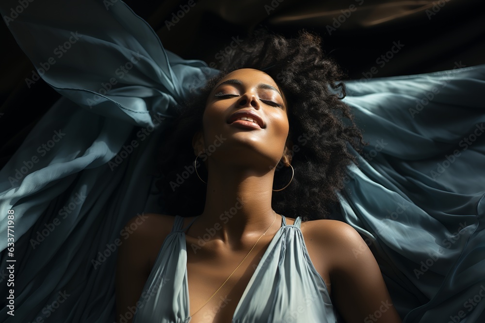 Woman Embracing Bold Curves in Candid Shot. Pop Colorism and Sleepycore ...