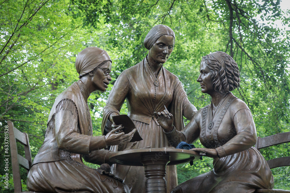 NEW-YORK, USA-AUGUST 7, 2023: Women's Rights Pioneers Monument ...
