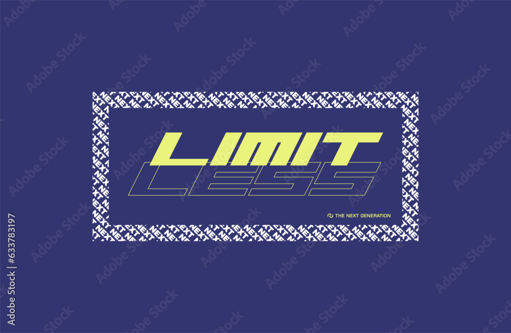 Vector illustration of limitless. perfect for the design of T-shirts ...