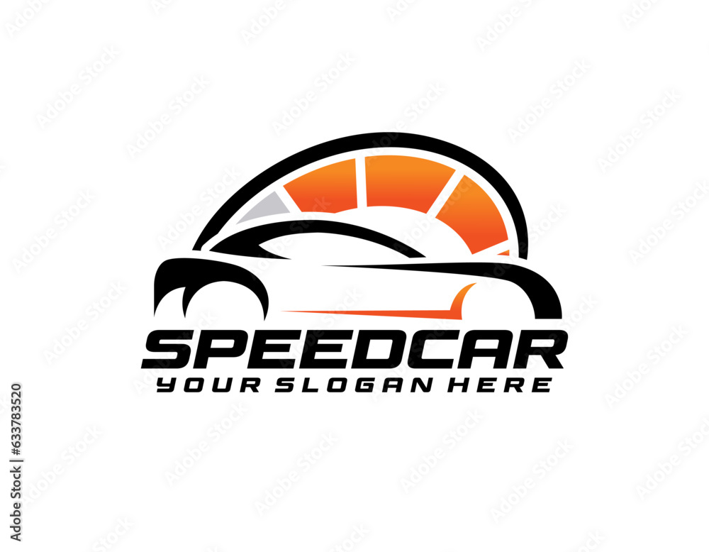 Sports car logo icon. Motor vehicle silhouette emblems. Auto garage ...