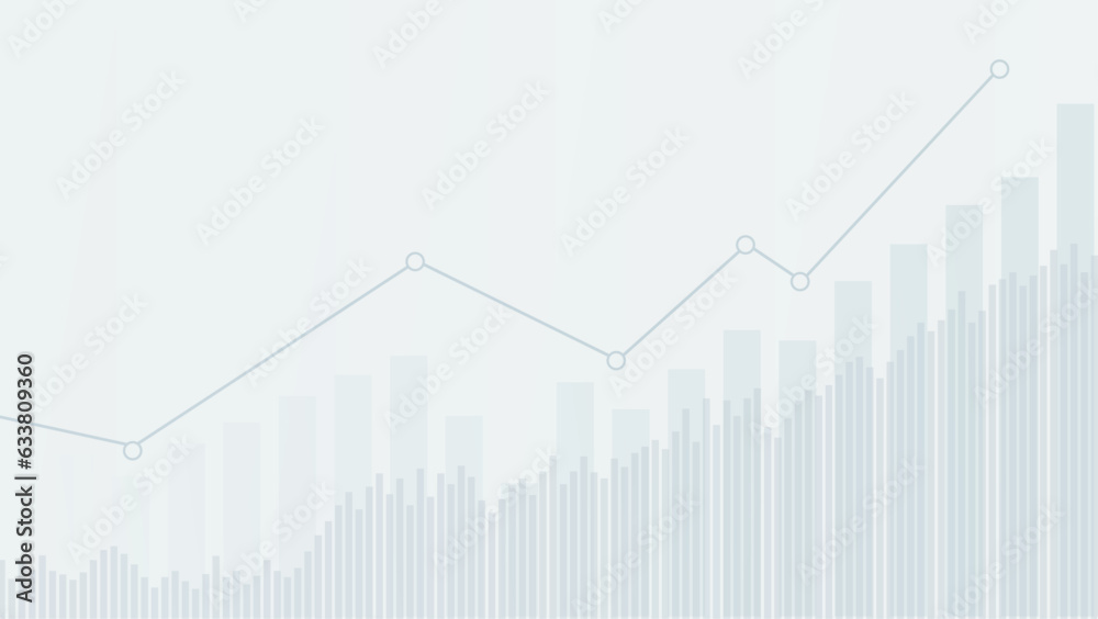Futuristic raise up graph chart digital transformation abstract ...