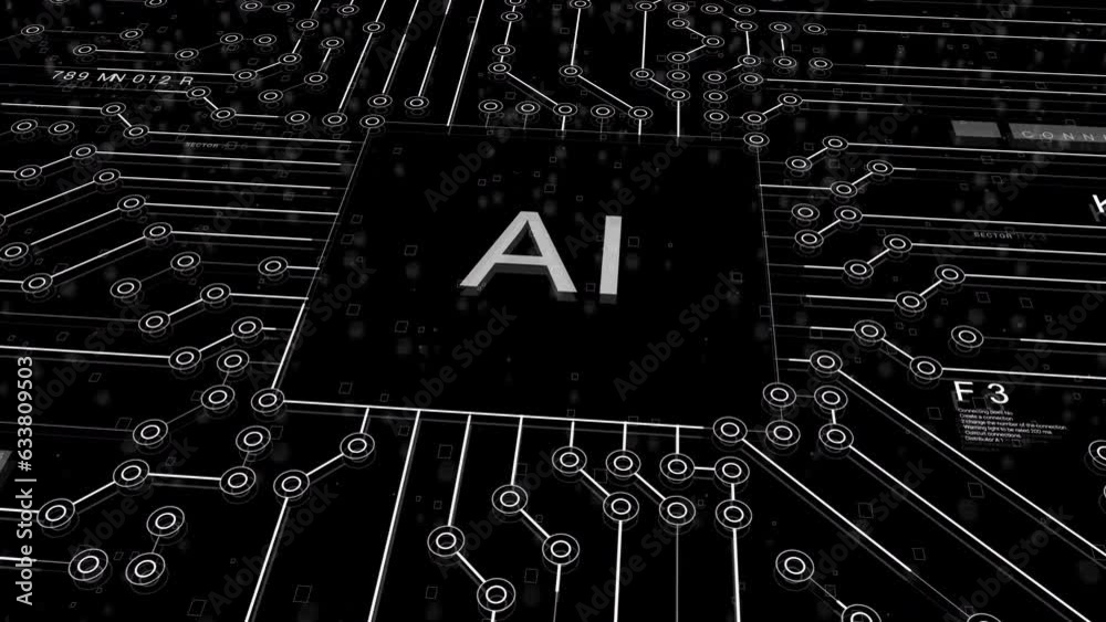 AI.Artificial intelligence.Seamless AI circuit lines loading process ...