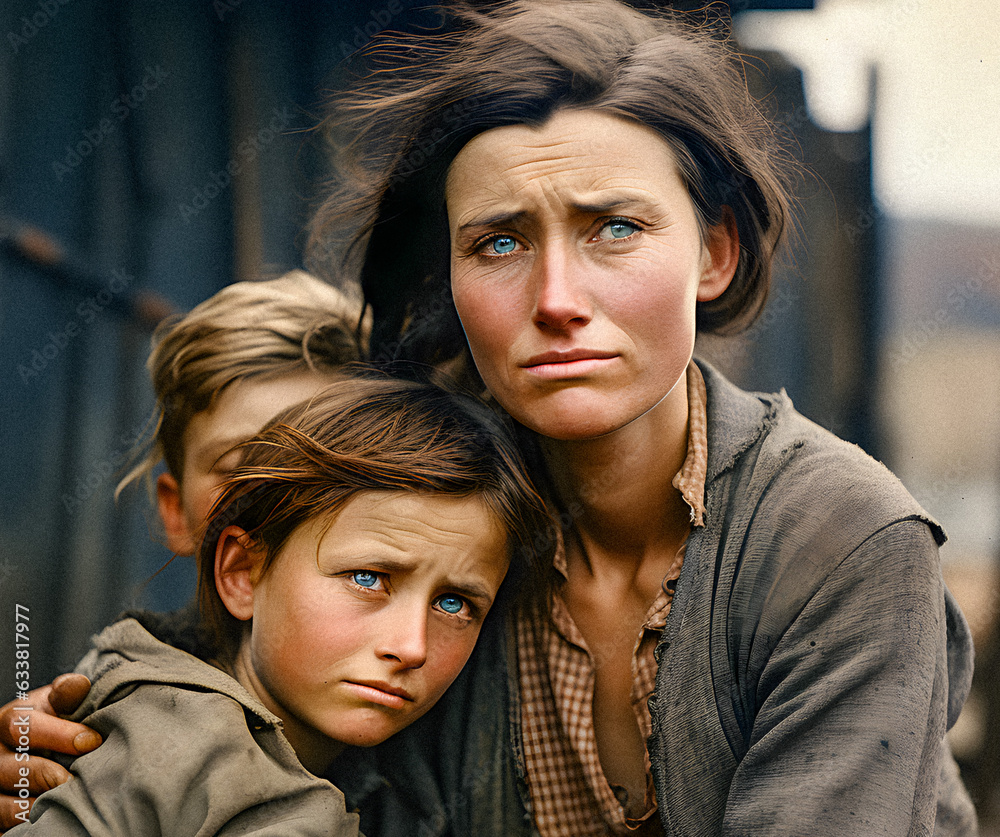 Resilience Amidst Desolation - a destitute family during the 1930s ...