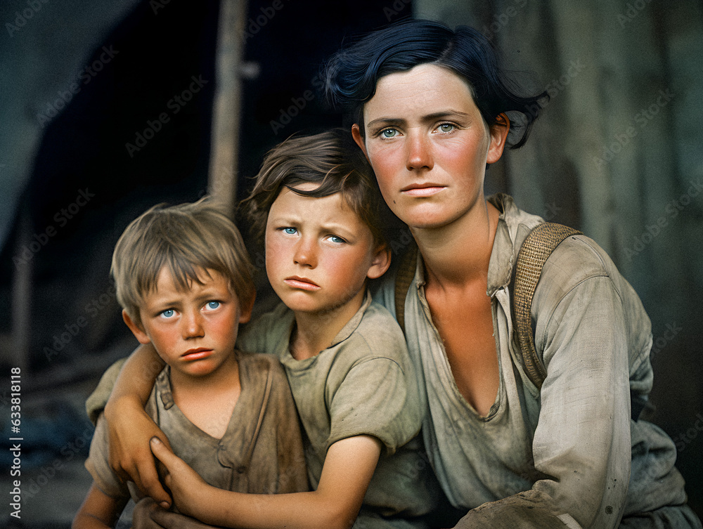 Resilience Amidst Desolation - a destitute family during the 1930s ...