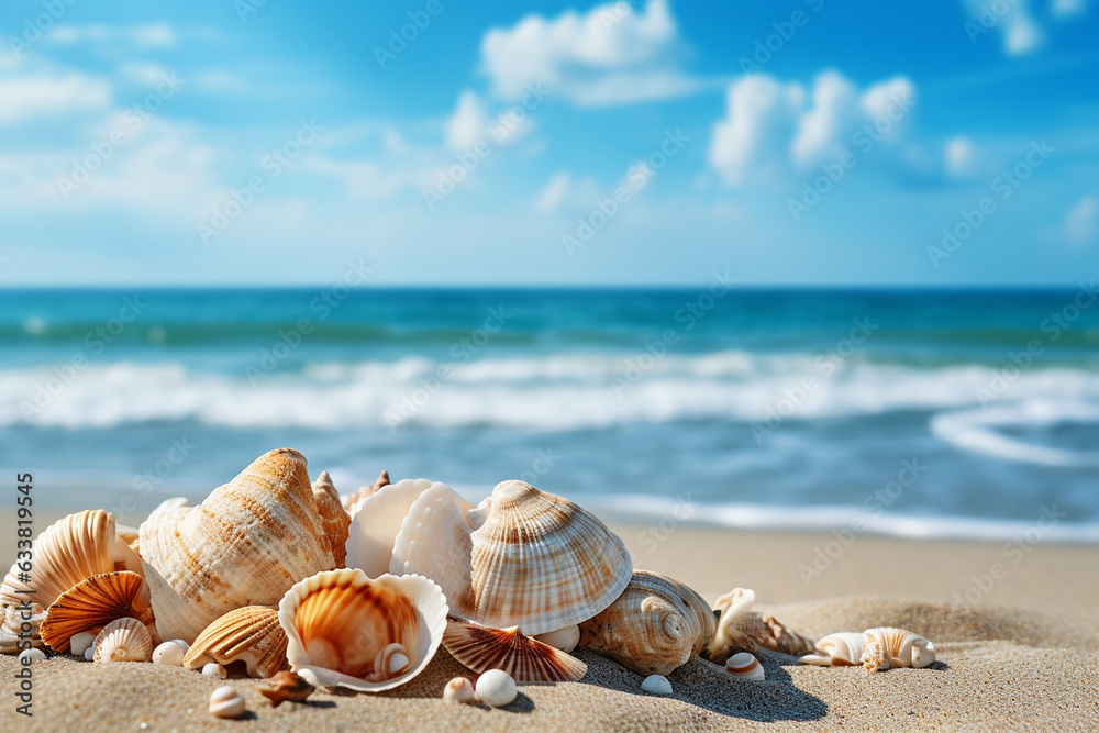 beach wallpaper | beach background | seashell wallpaper | wave ...