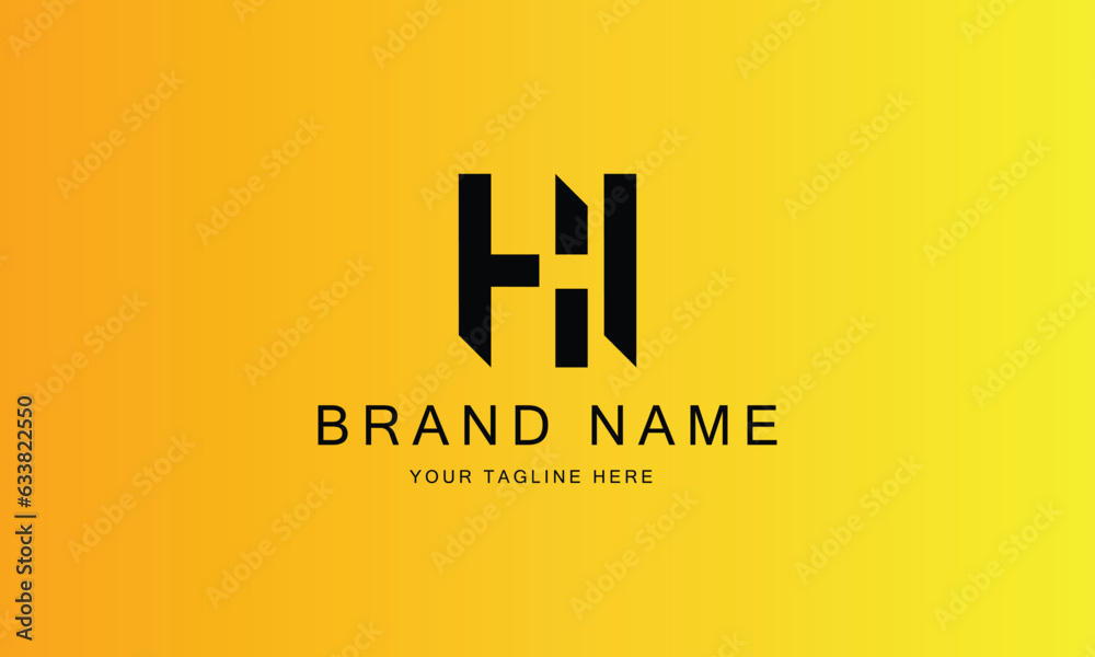 HI HII brand minimal professional creative black logo design for all ...