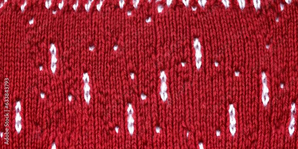 Wool sweater texture of red color with white dotted. Natural knitted ...