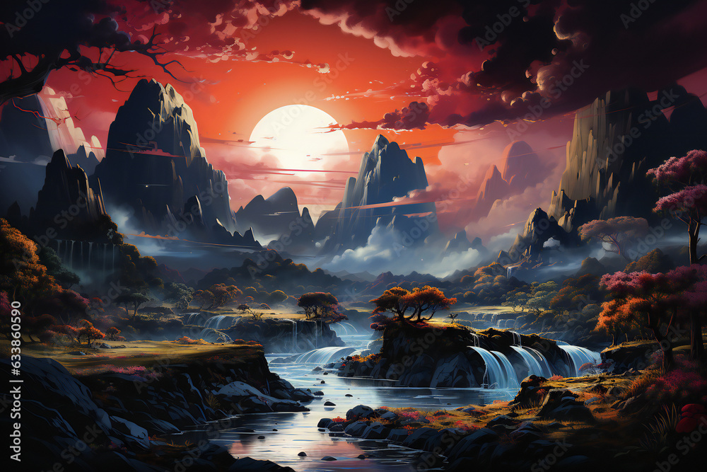 Fantasy Landscape Mysterious and Enchanted Realm: Explore an ...