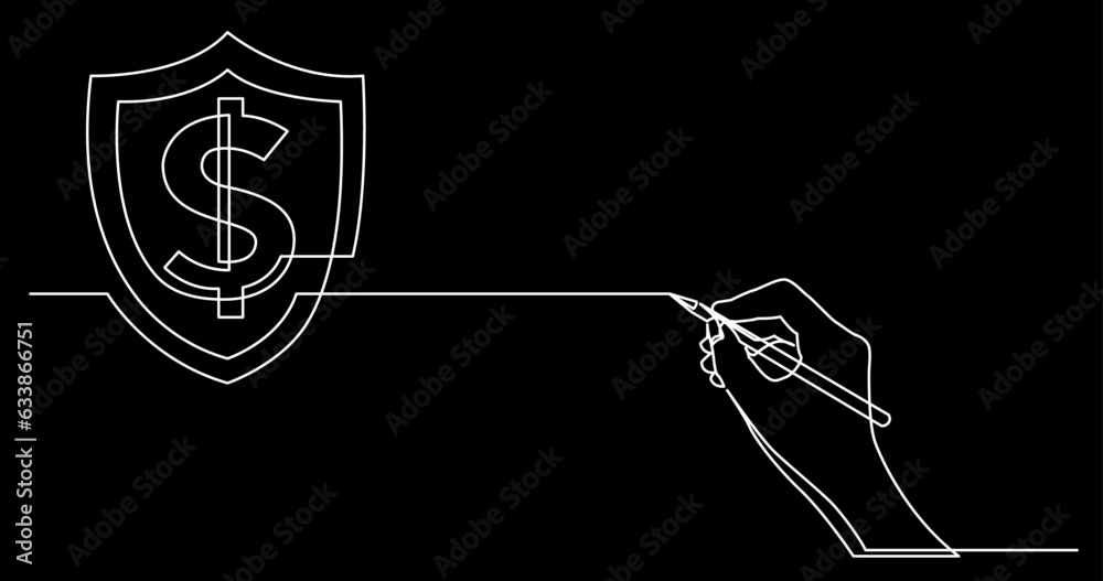 continuous line drawing vector illustration with FULLY EDITABLE STROKE ...