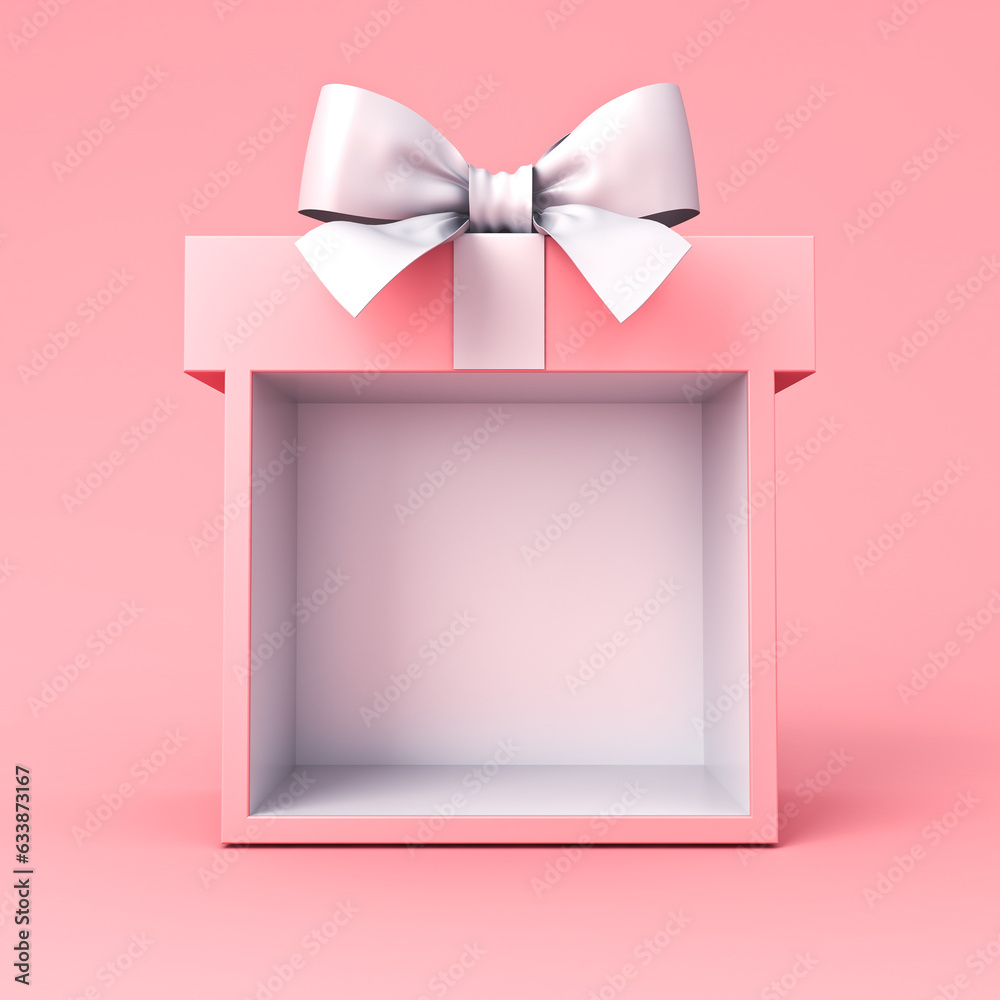 Blank gift box product display showcase or blank exhibition booth gift ...