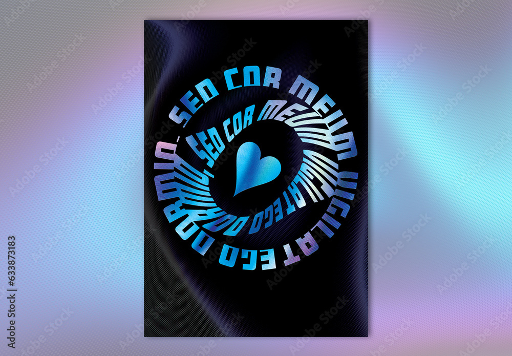 Creative Distorted Typography Poster Layout Design Stock Template ...