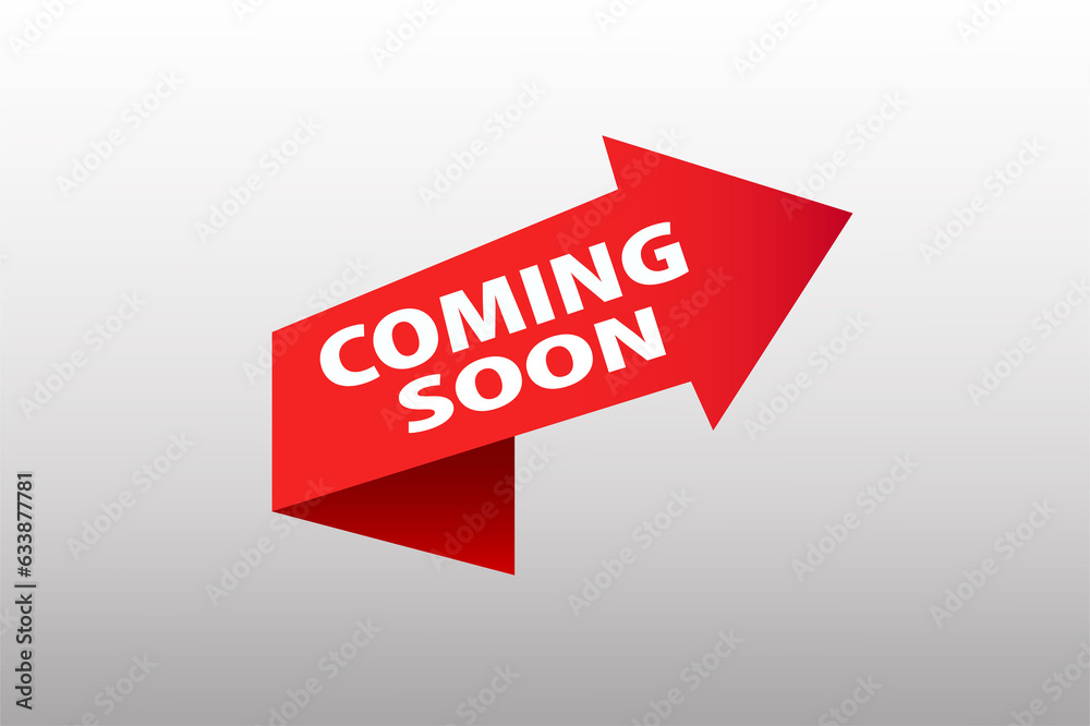 red flat web banner for coming soon Stock Illustration | Adobe Stock