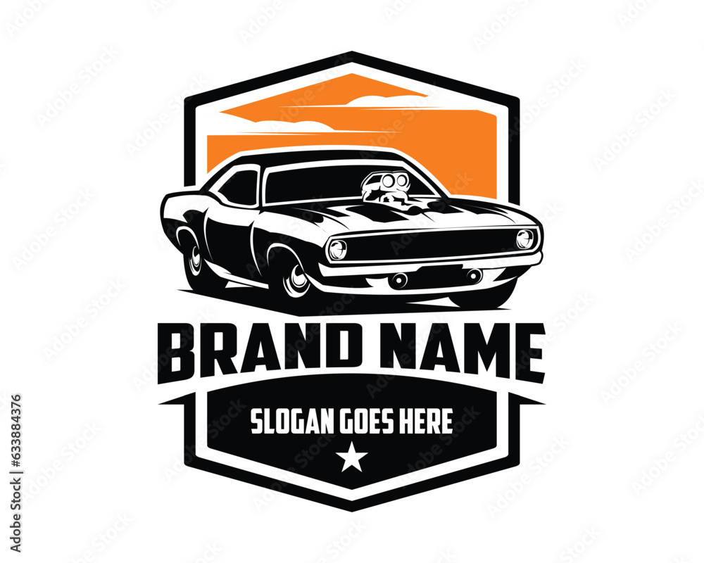 1970 dodge charger car isolated on white background from side. best for ...