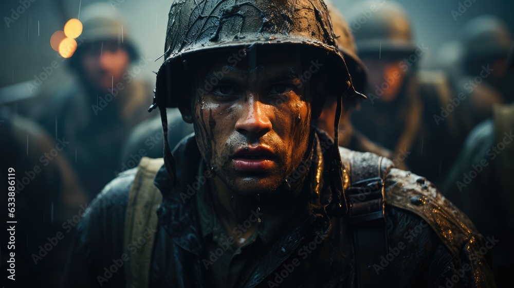 The Face of Courage: A Gritty Portrait of a Soldier During World War II ...