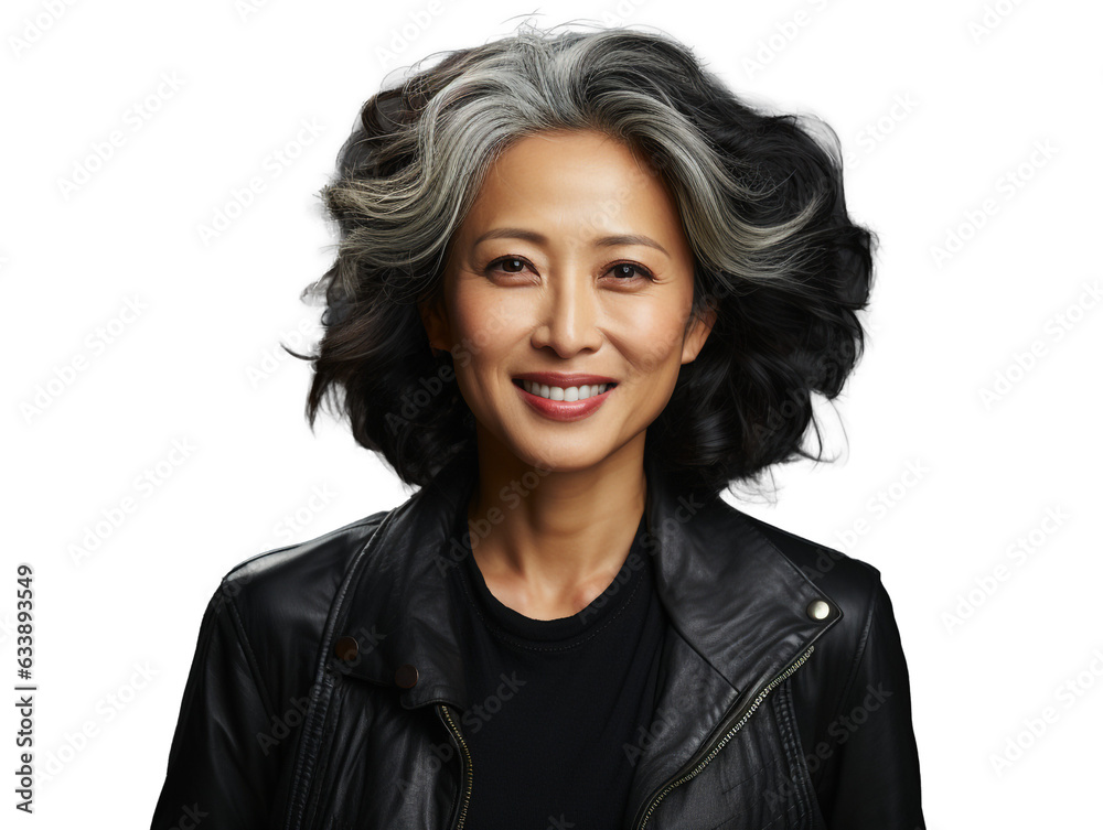 Beautiful smiling woman aged 50, aged 40 model with natural makeup ...