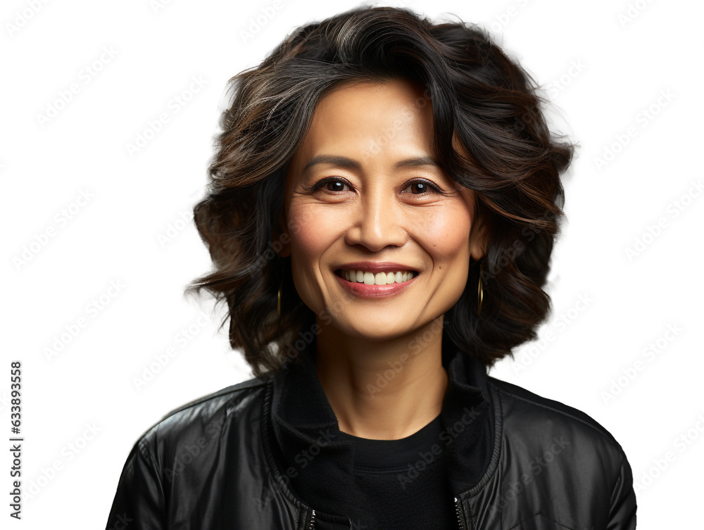 Beautiful smiling woman aged 50, aged 40 model with natural makeup ...