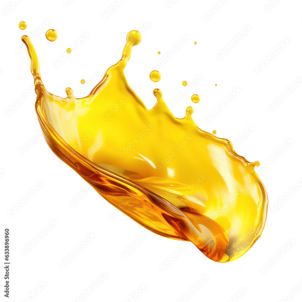Pouring oil lubricant motor oil isolated on white and transparent background, png Stock ...