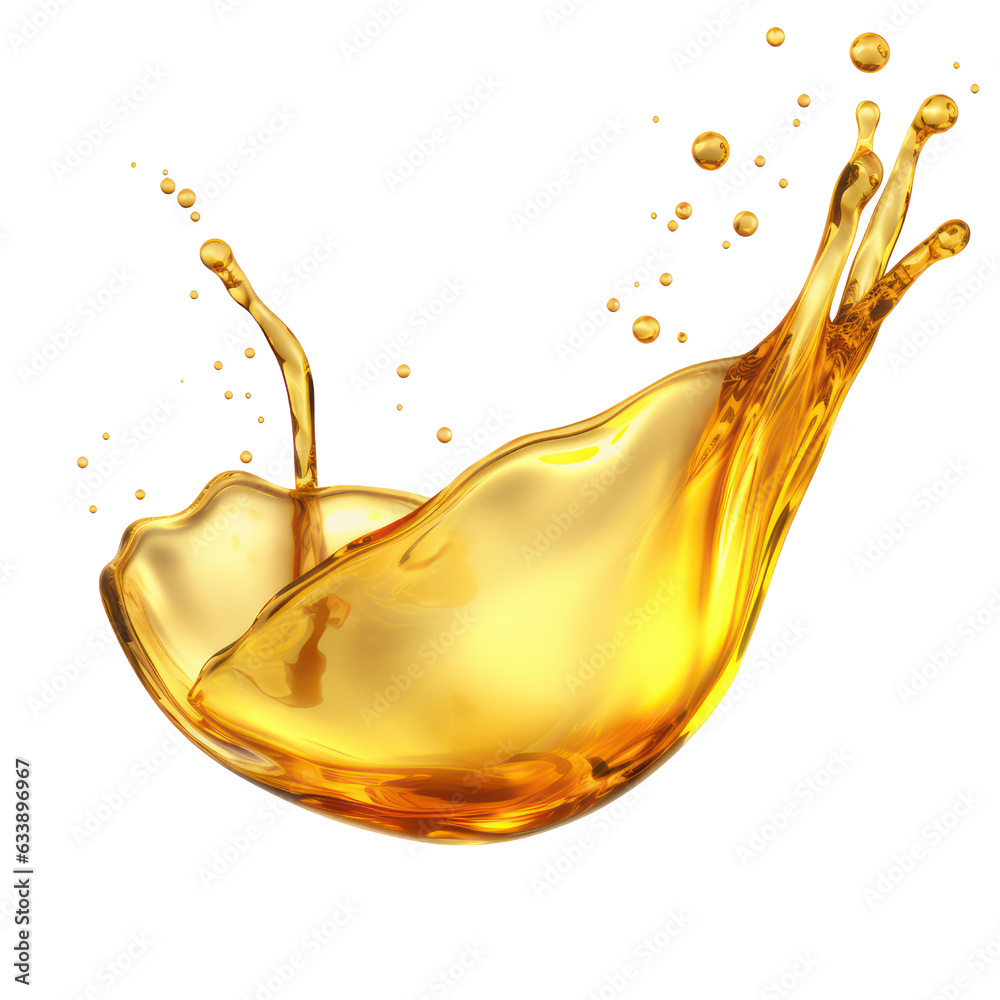 Pouring oil lubricant motor oil isolated on white and transparent background, png Stock ...