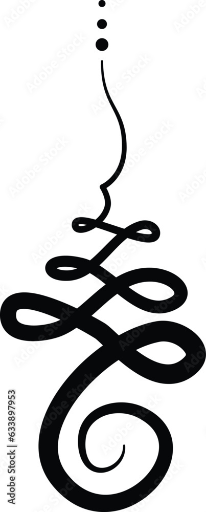 Unalome symbol. Buddhist and Hindu symbol. Path to freedom symbol ...