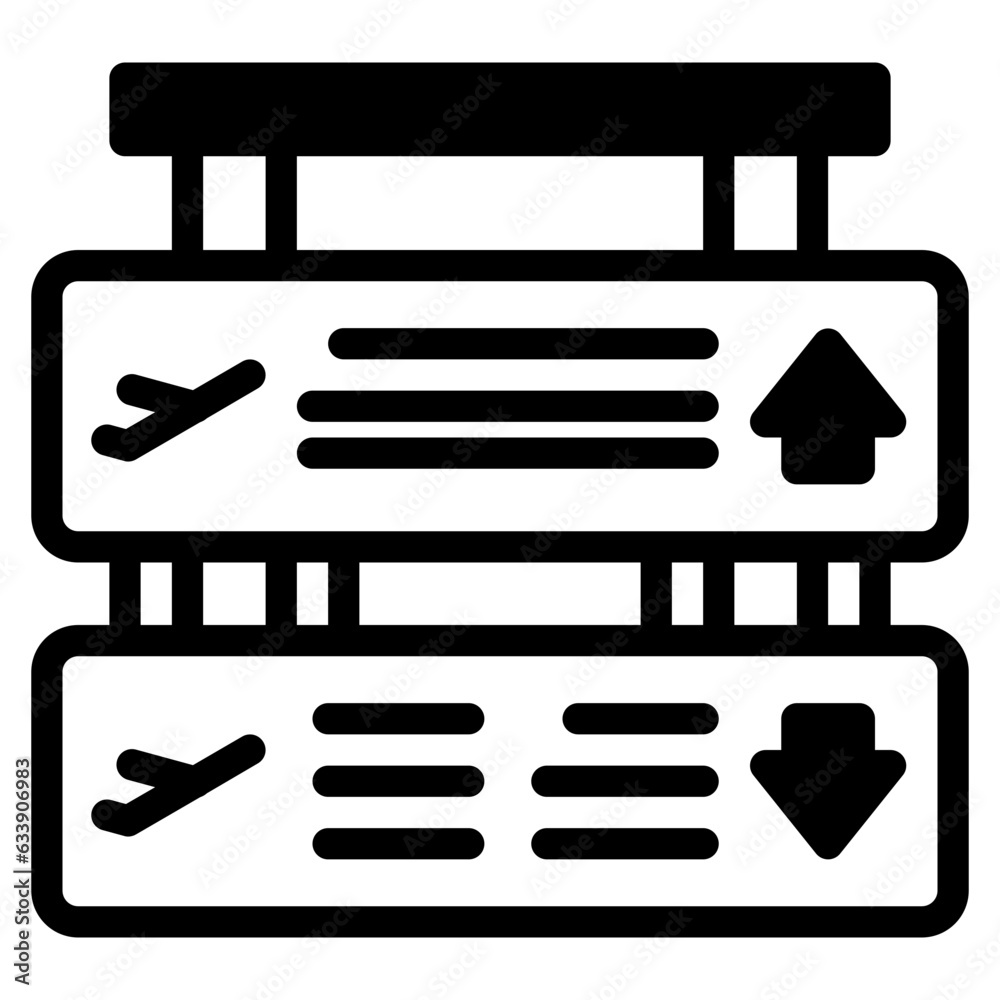 boarding gate, Travel, Airport, Departure, Boarding, Flight Icon, Solid ...