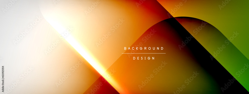 Vector abstract line background with glowing effects and shadows ...