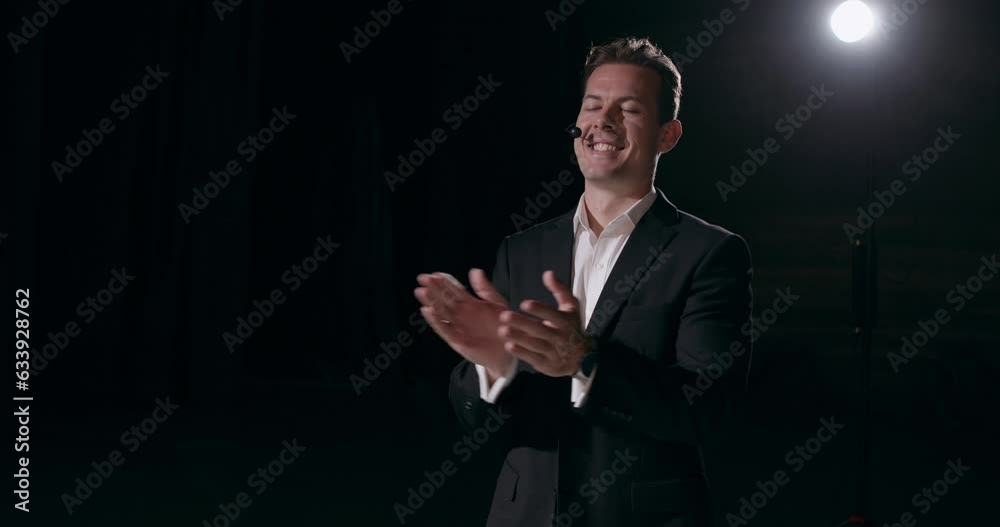 Successful Speaker Man wearing classic formal suit In Business Suit ...