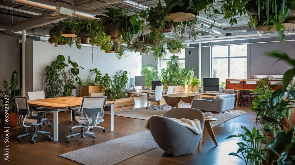 Inspiring office interior design Tech-inspired style Office featuring ...