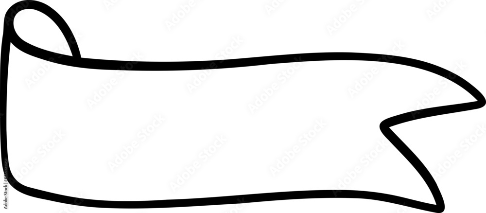 Doodle ribbon Bullet journal Stock Vector | Adobe Stock