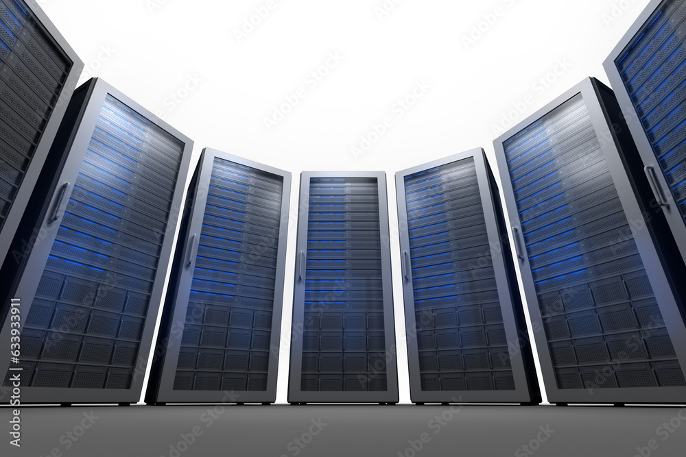 Digital png illustration of server room on transparent background Stock ...