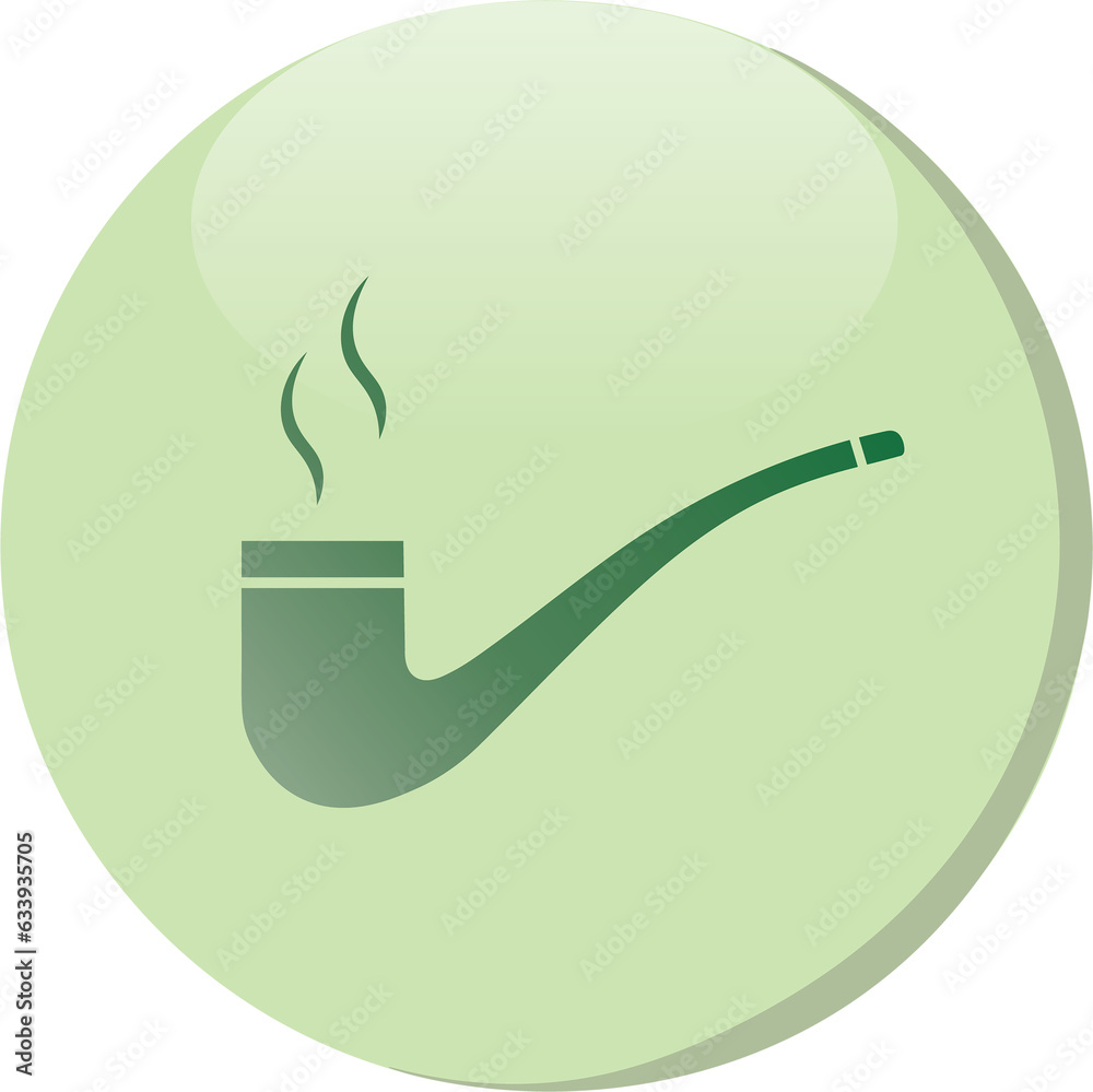 Digital png illustration of smoking pipe symbol on transparent ...