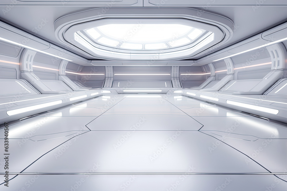 Technology abstract white modern hi-tech display background, empty ...