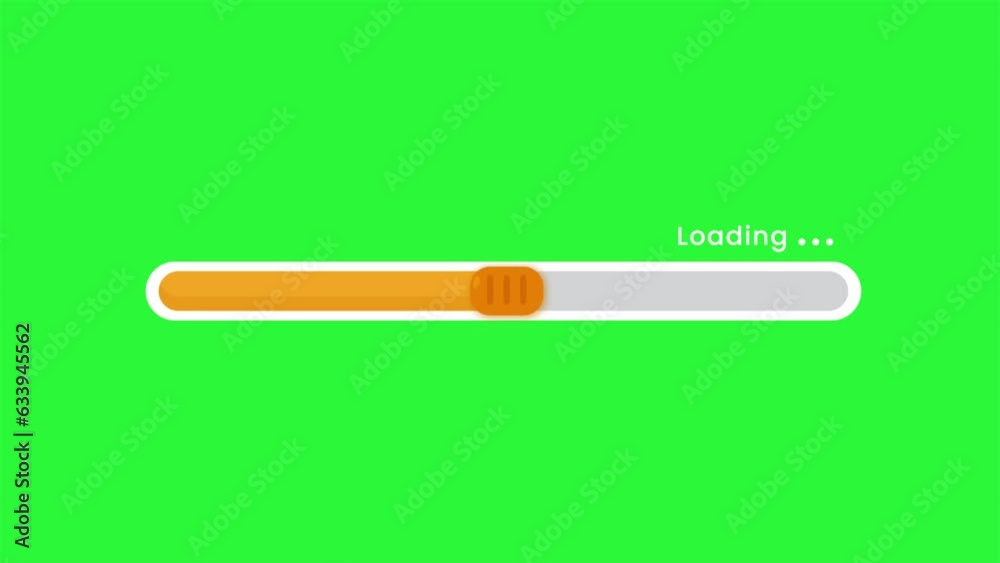 animated loading bar on green screen. loading animation for data ...