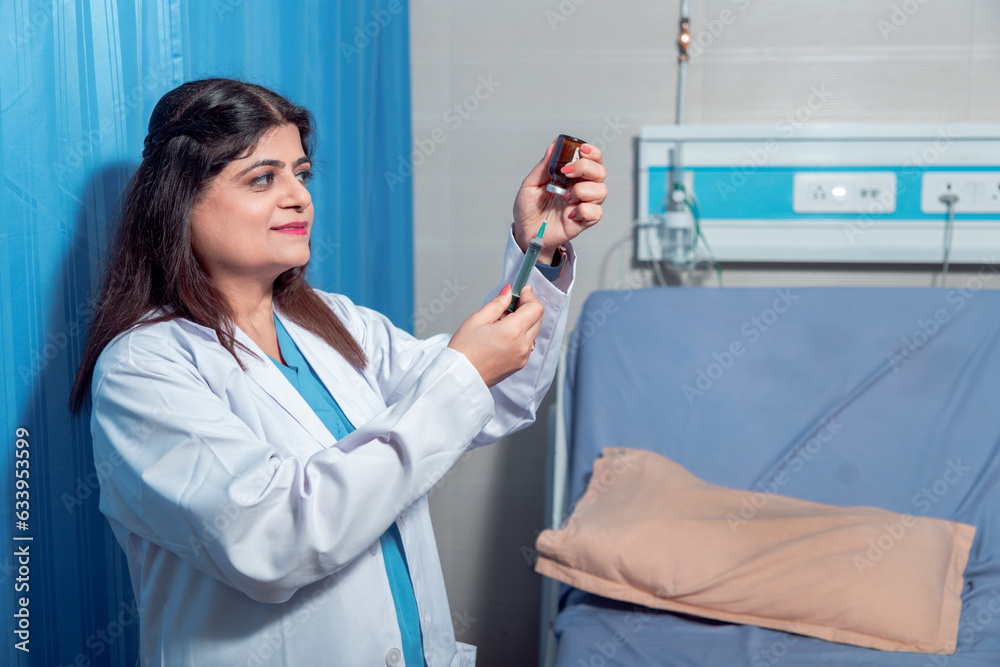 Doctor Loading of injection for patient at hospital Stock Photo | Adobe ...