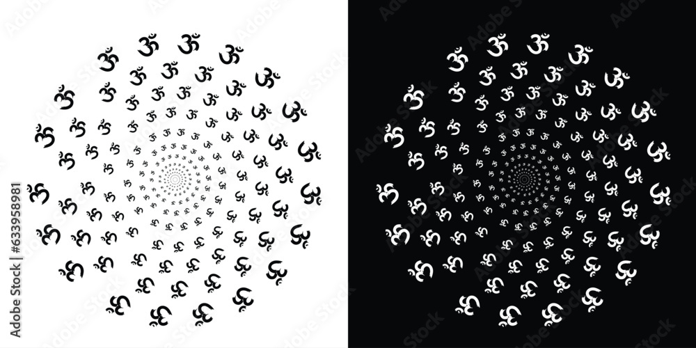 Om artwork with circle effect, om graphic trendy design, Stock Vector ...