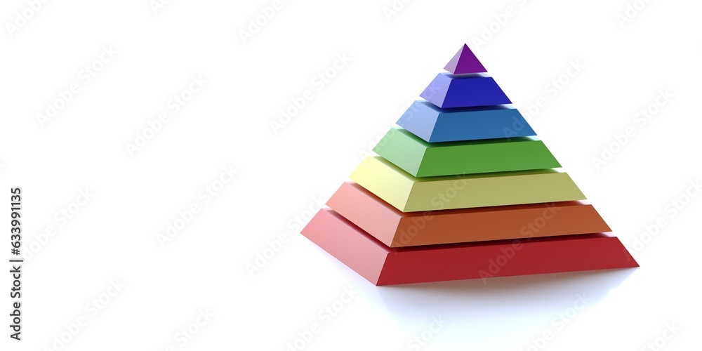 Pyramid with levels of different colors. Maslow's hierarchy Stock ...