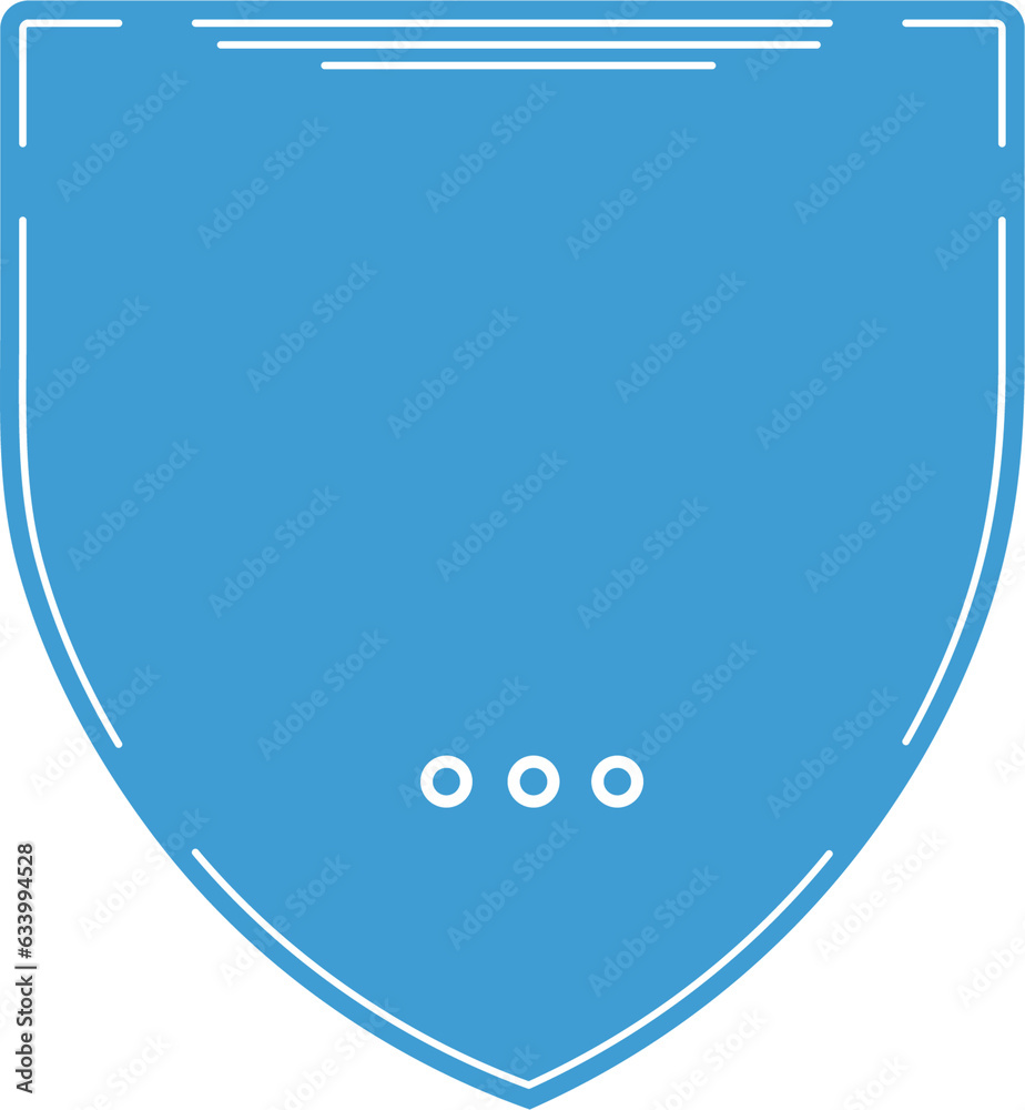 Digital png illustration of blue shield with copy space on transparent ...