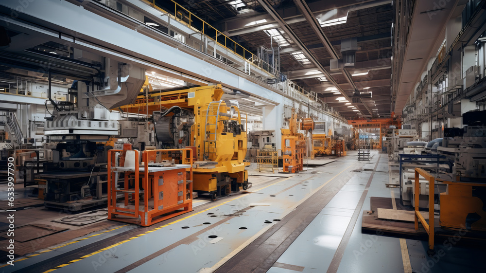 photograph of Assembly shop, shipyard for the assembly of cruise liners ...