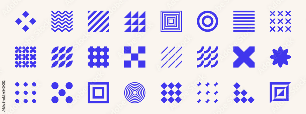 Set of basic minimalistic shapes. simple trendy geometric elements for ...