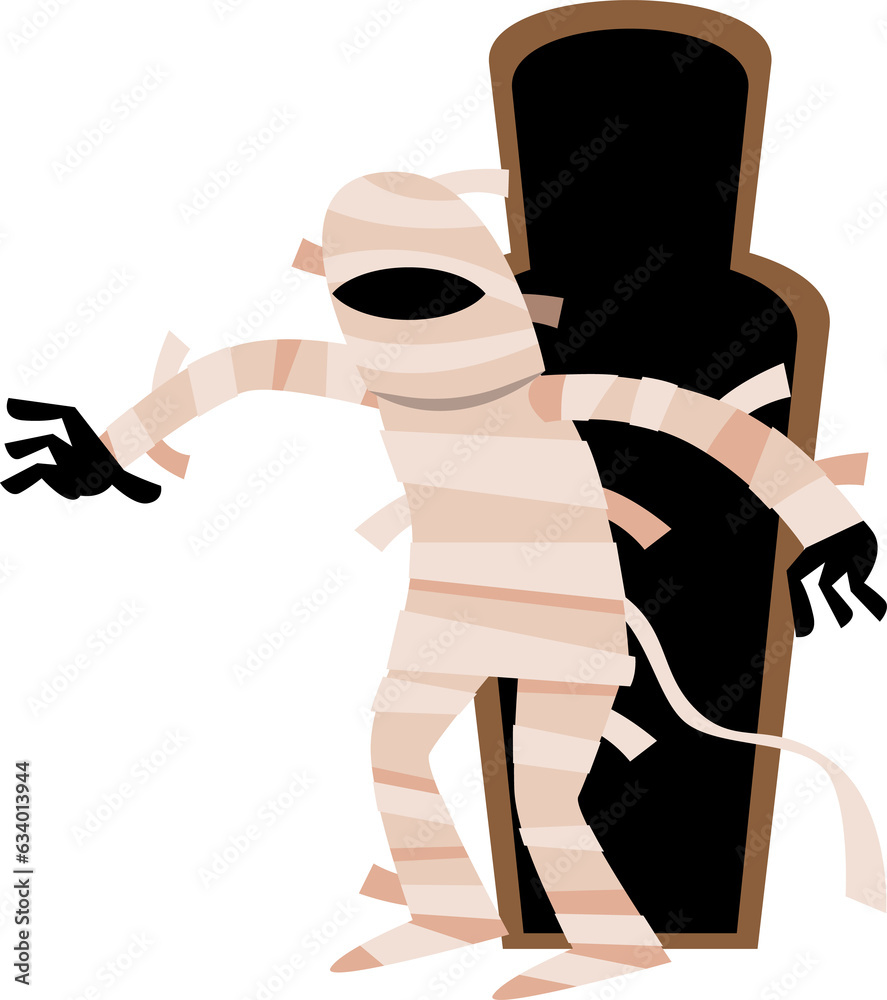 Mummy . Halloween cartoon characters . PNG . Stock Illustration | Adobe ...